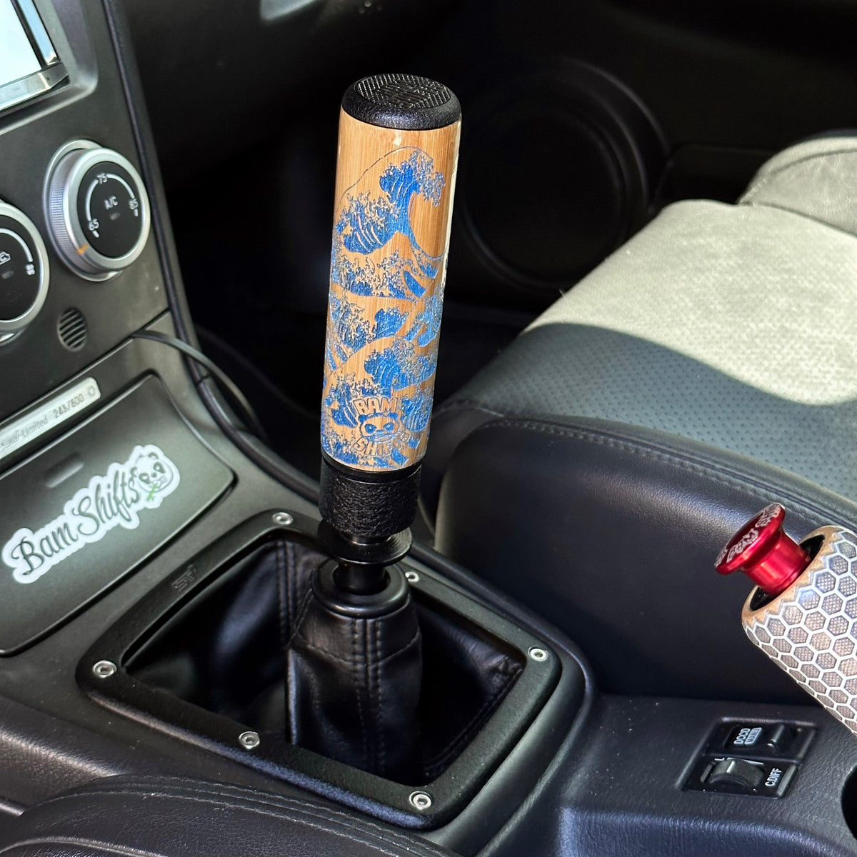 Great Waves | Engraved Bamboo Custom Shift Knob | BAM SHIFTS