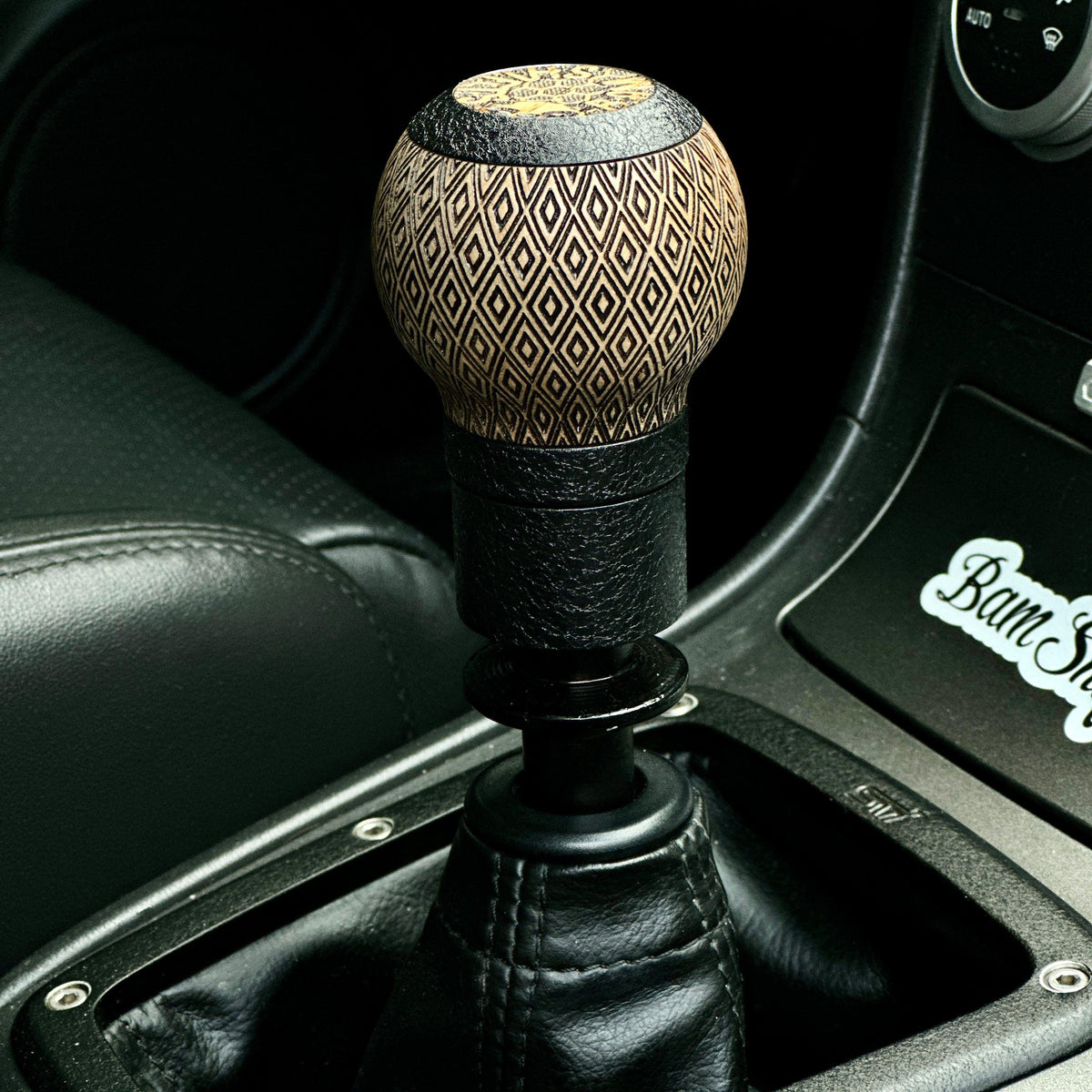 Diamonds | Engraved Bamboo Ball Shift Knob | BAM SHIFTS