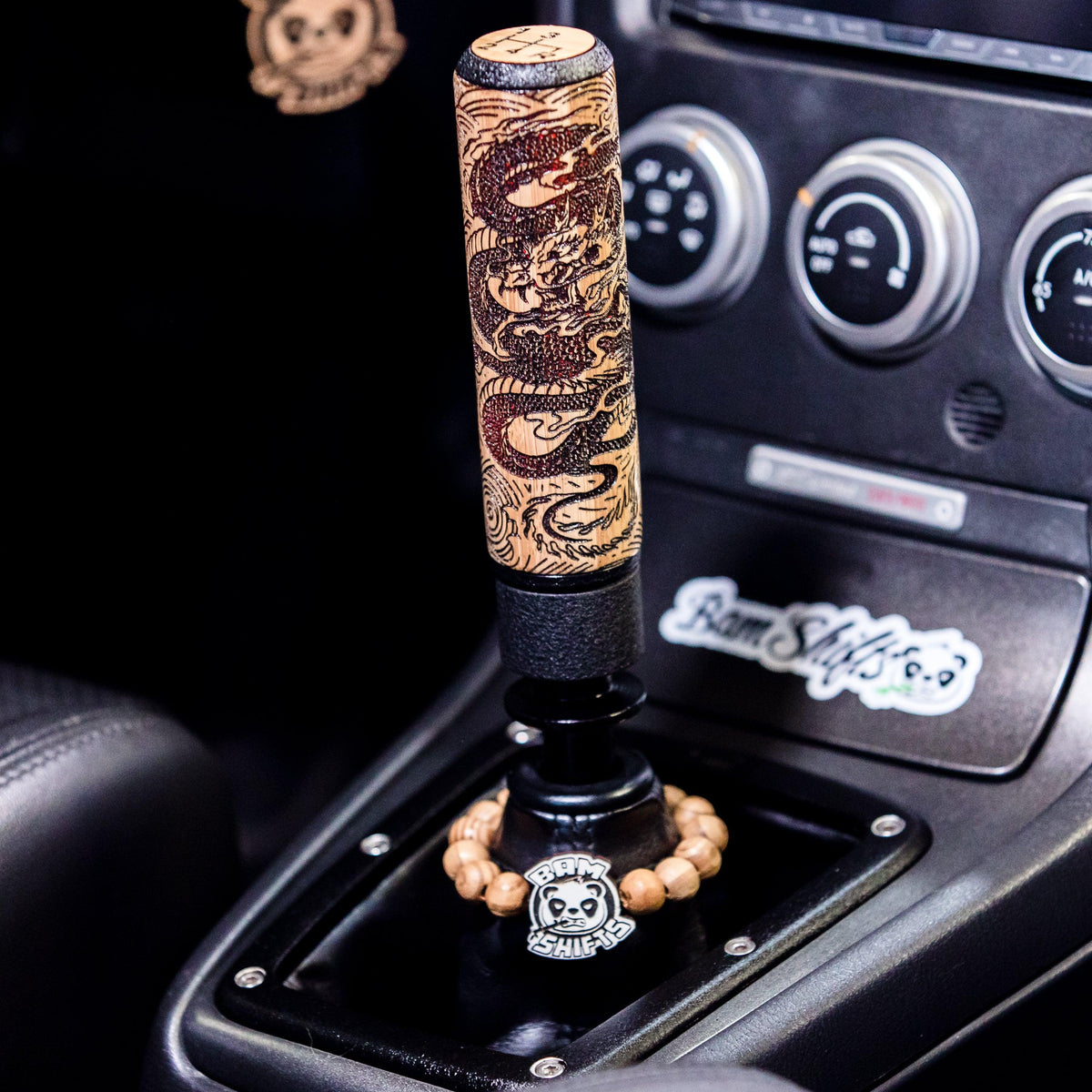 The Dragon | Engraved Bamboo Custom Shift Knob | BAM SHIFTS