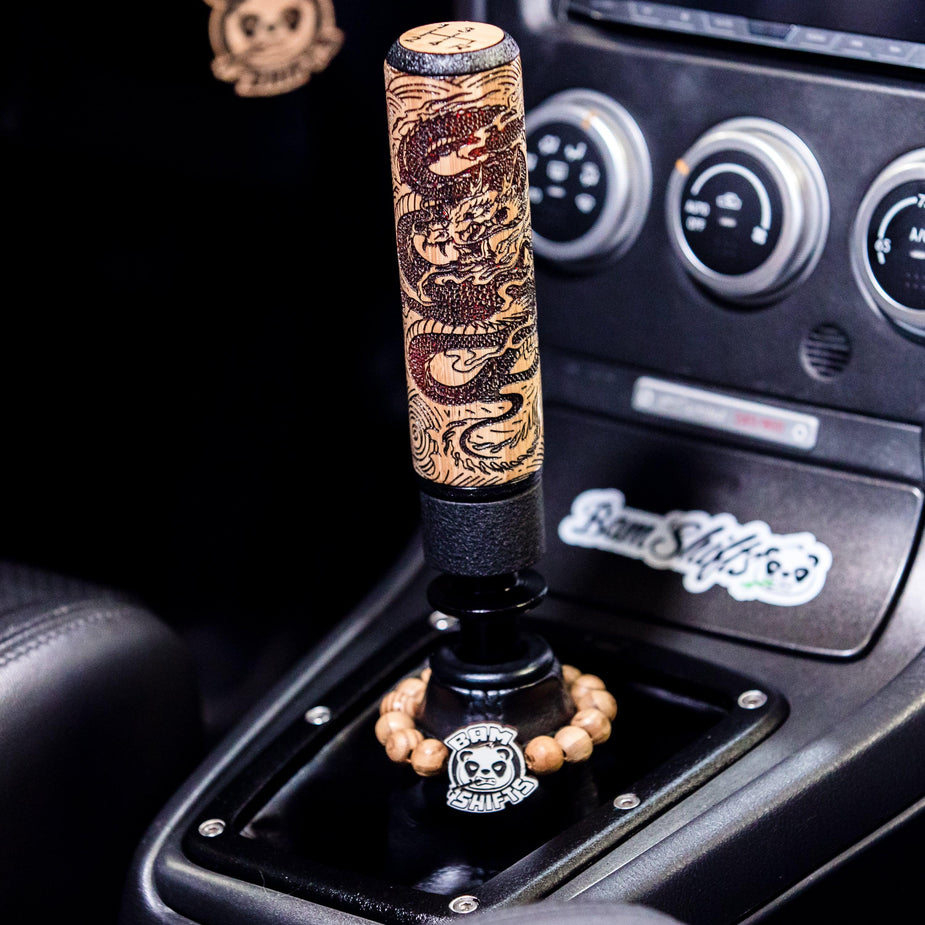 The Dragon | Engraved Bamboo Custom Shift Knob | BAM SHIFTS